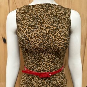 Bettie Page | Dresses | Bettie Page By Tatyana Leopard Print Pinup Dress Sz Xs Nwt Wiggle Dress ...